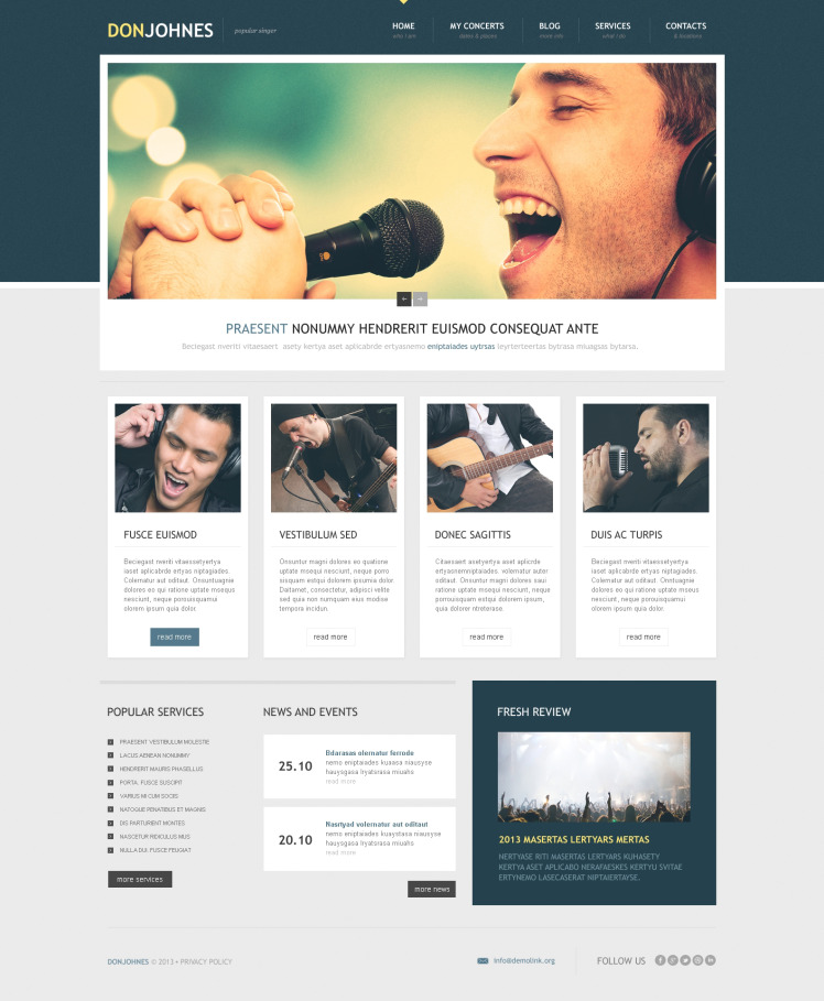 Singer Responsive WordPress Theme #46267