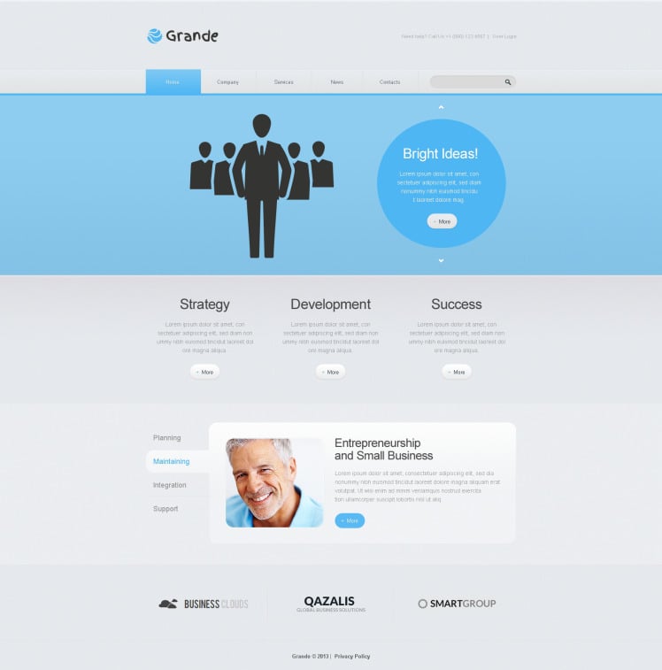 Marketing Agency Responsive Website Template #46354