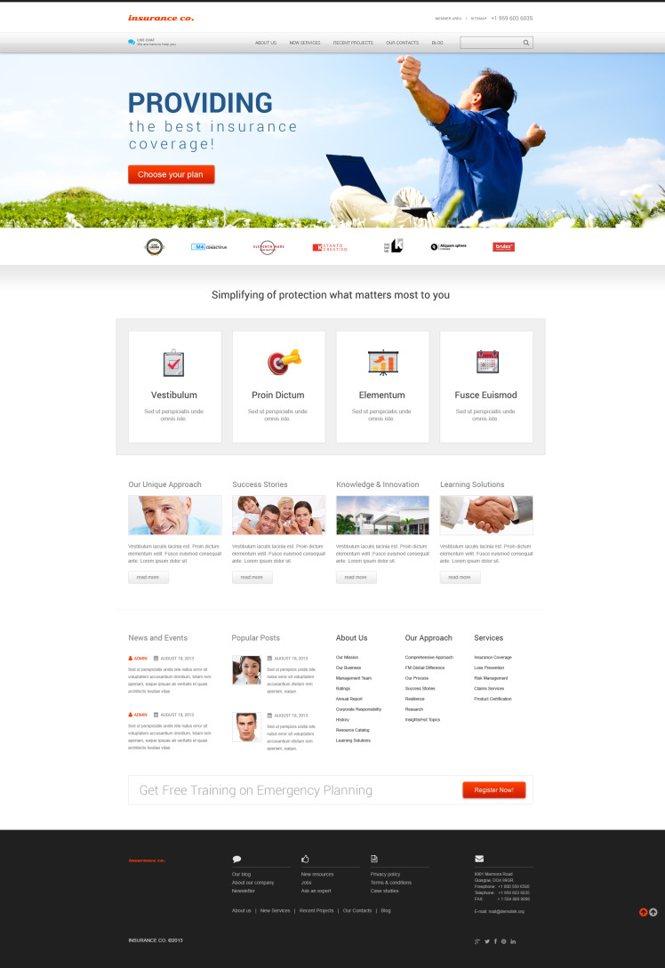 Insurance with Benefits WordPress Theme #46567