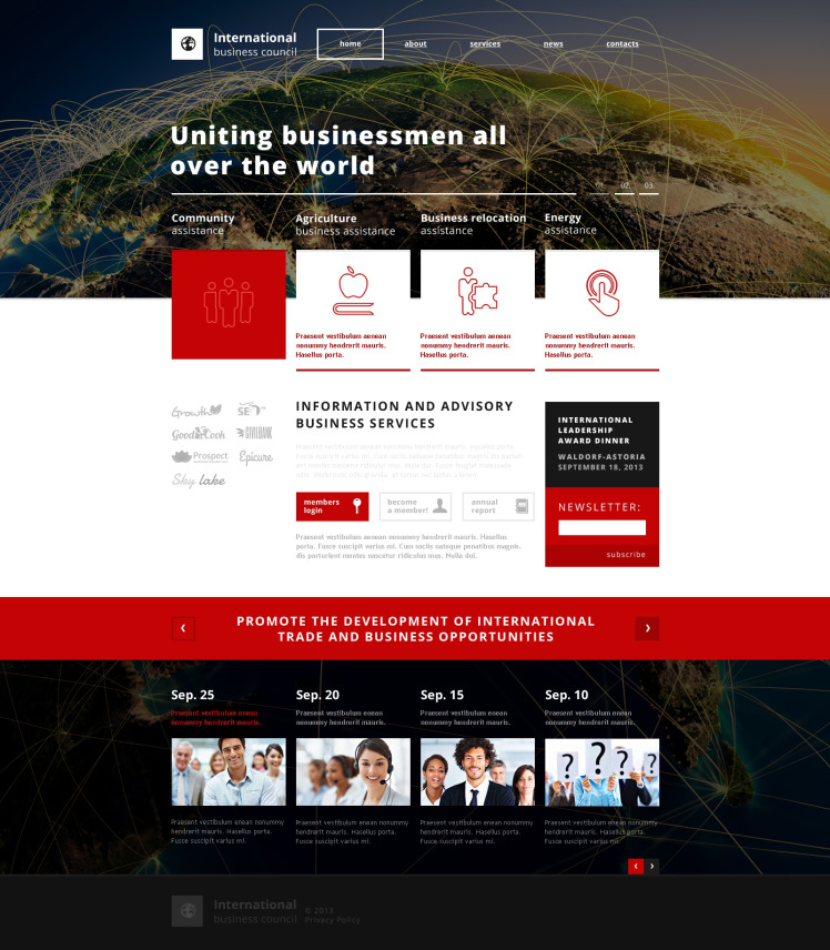 Public Relations Responsive Website Template #46711