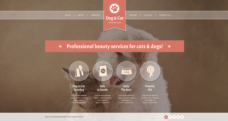 Cat Website Template #46821