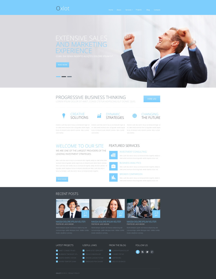 Marketing Agency Responsive Website Template #46910