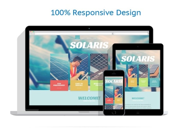 Solar Energy Responsive Website Template #46916
