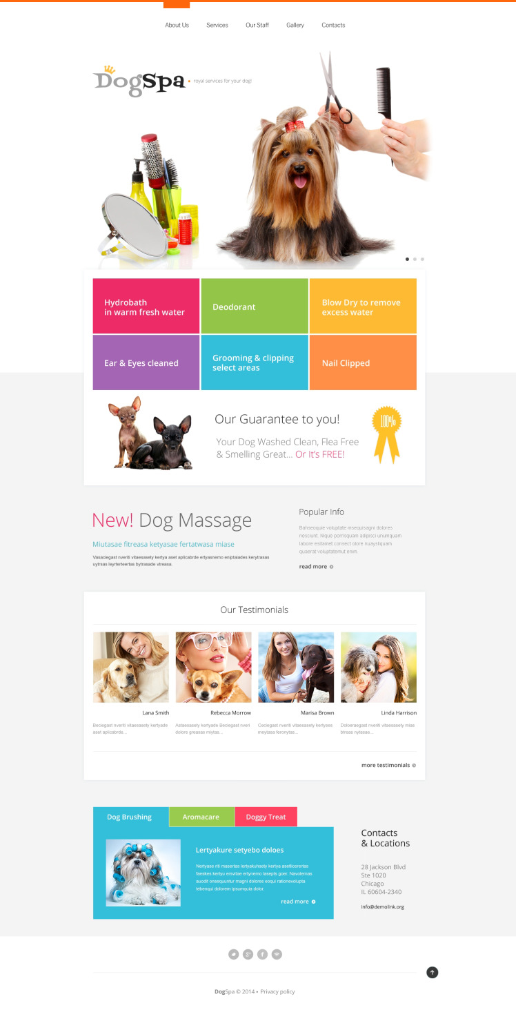 Dog Responsive Website Template #47636