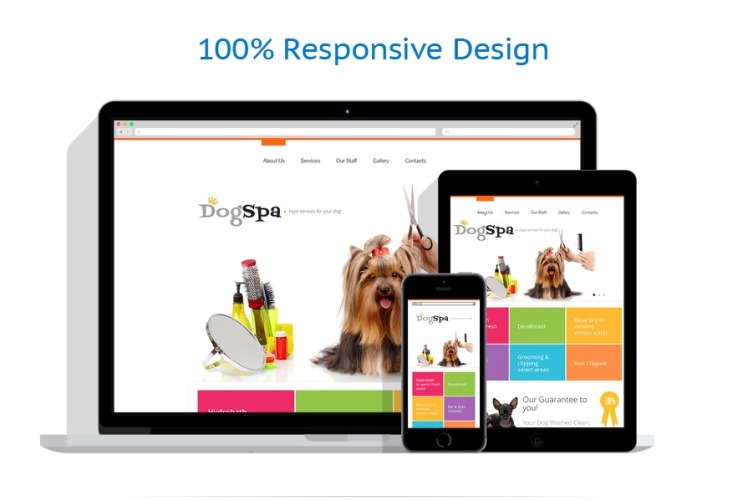 Dog Responsive Website Template #47636
