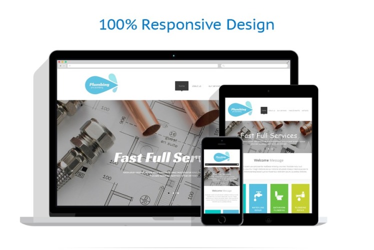 Plumbing Pro Website Template #47605