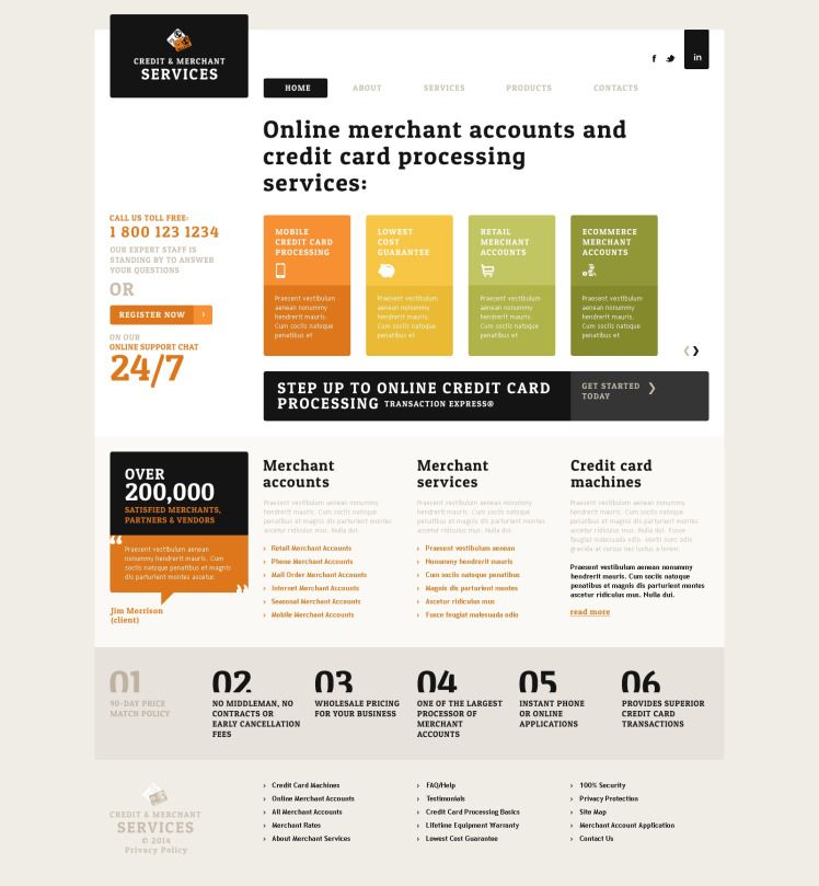 Merchant Services Responsive Website Template #47768