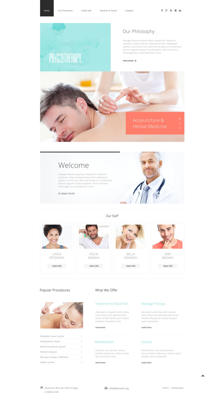 Rehabilitation Responsive Website Template #47789