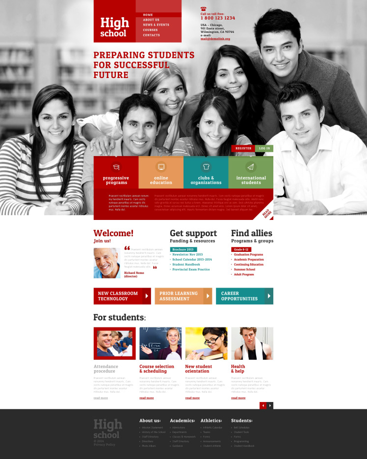 University Responsive Website Template #47793
