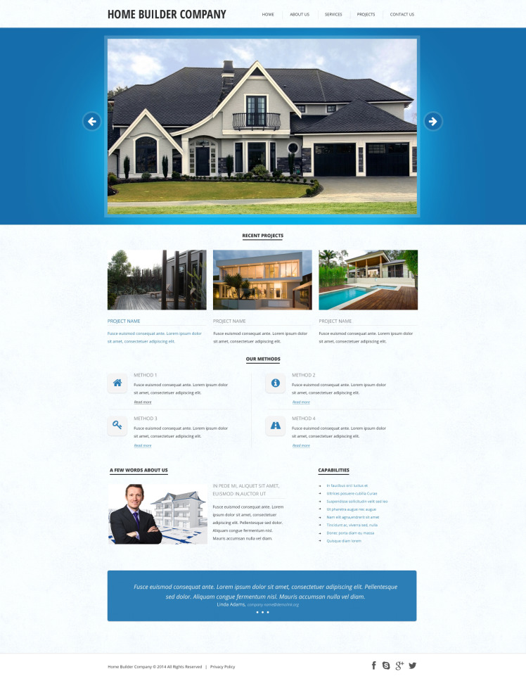 Construction Company Responsive Website Template #47802