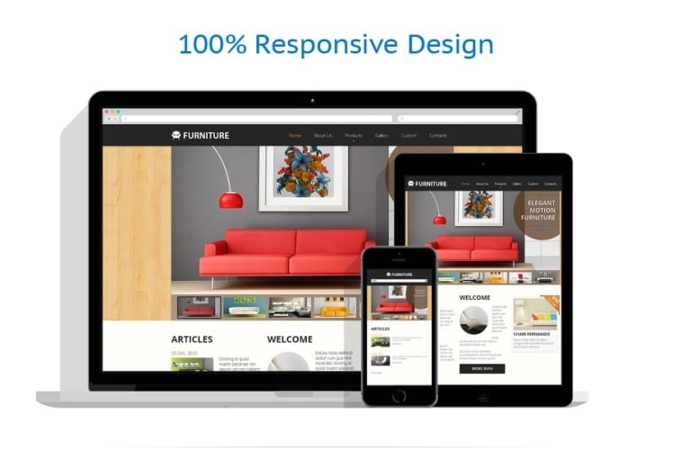Furniture Responsive Website Template #47895