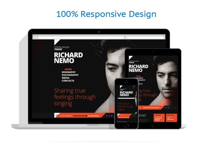 Singer Responsive Website Template #47843