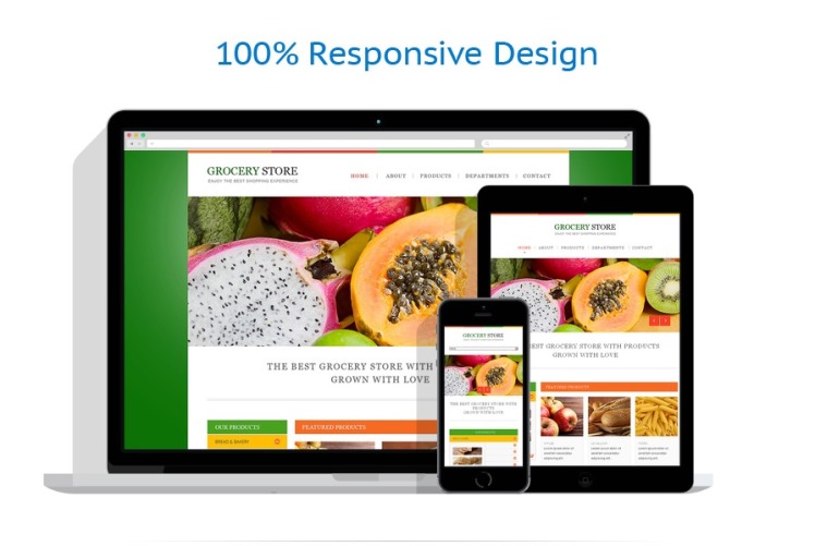 Food Store Responsive Website Template #47911