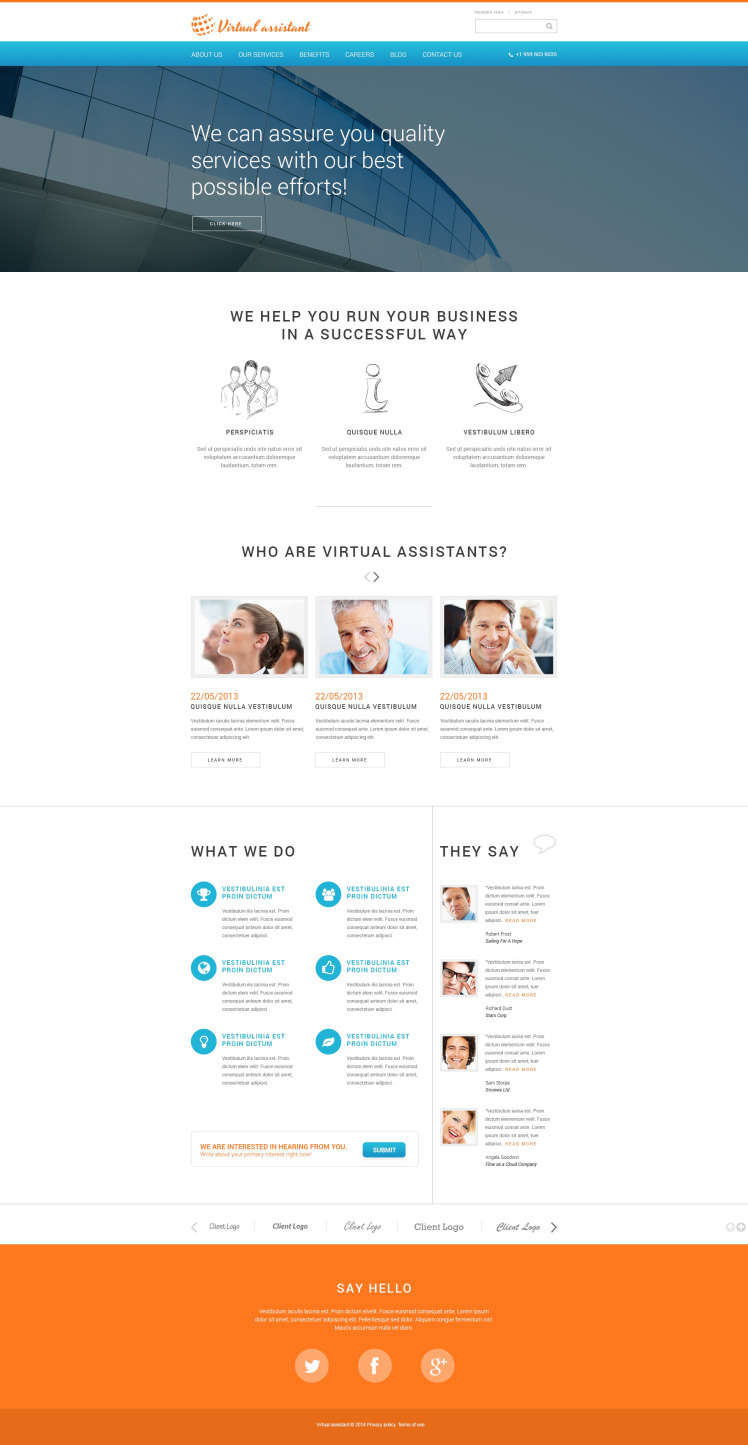 Consulting Responsive Website Template #48093