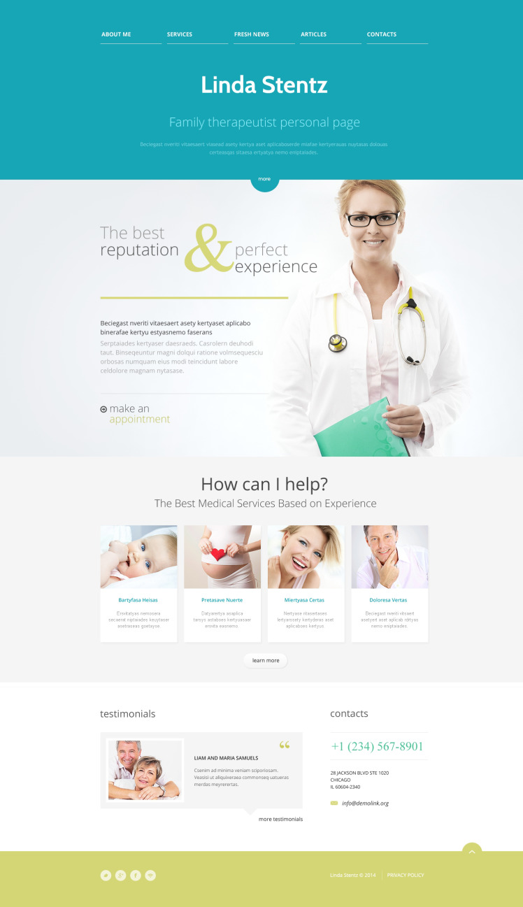 Medical Responsive Website Template #48033