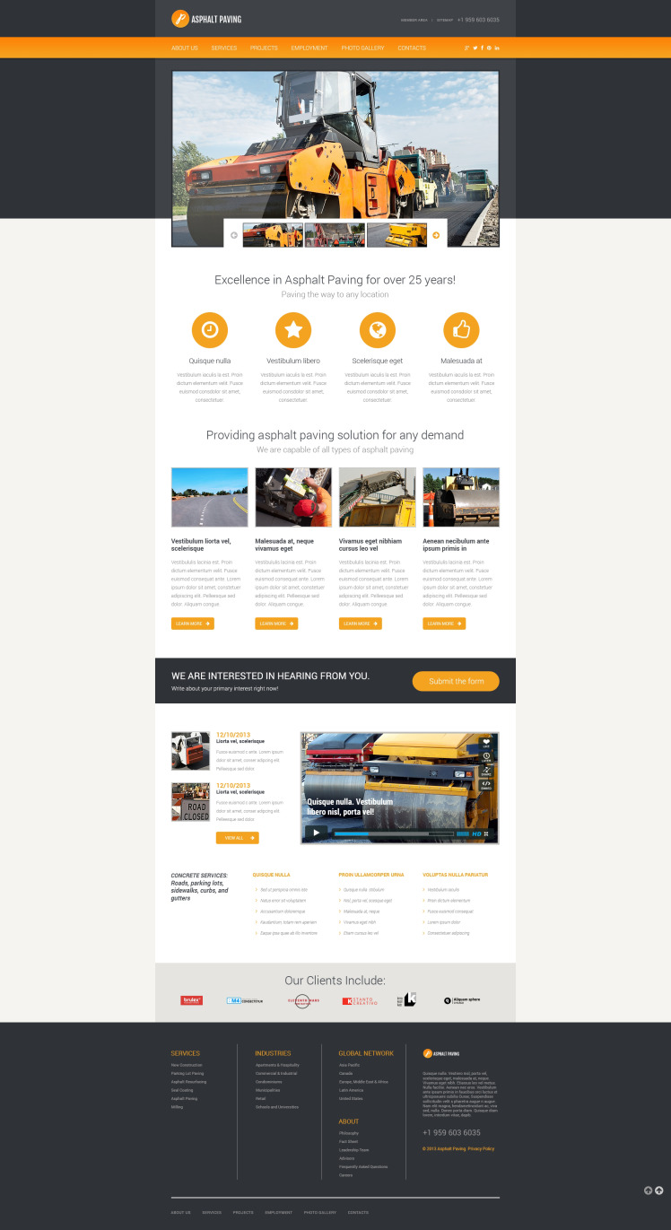 Civil Engineering Responsive Website Template #48140