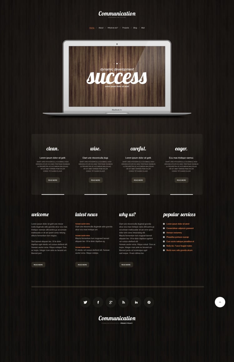 Communications Responsive WordPress Theme #48165