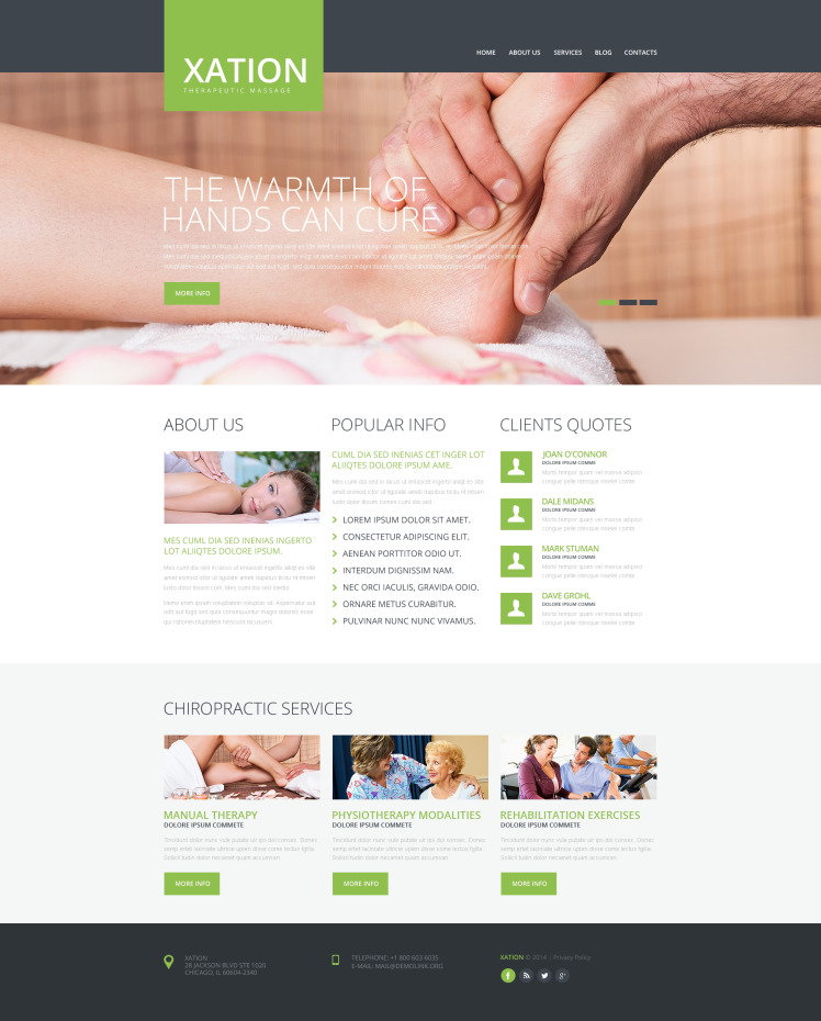 Massage Salon Responsive Website Template #48351