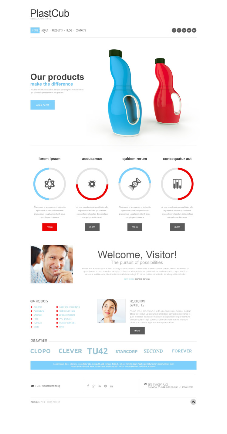 Packaging Responsive Website Template #48352