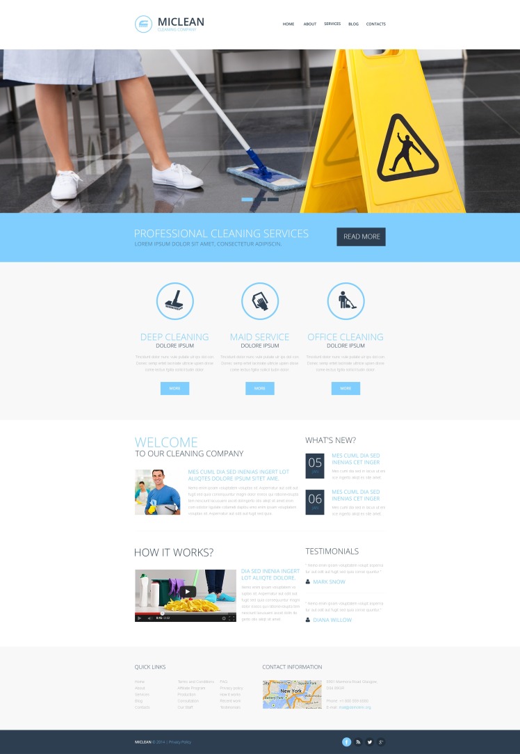 Cleaning Responsive Website Template #48478