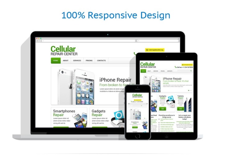 Computer Repair Responsive Website Template #48444