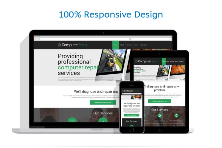 Computer Repair Responsive WordPress Theme #48472