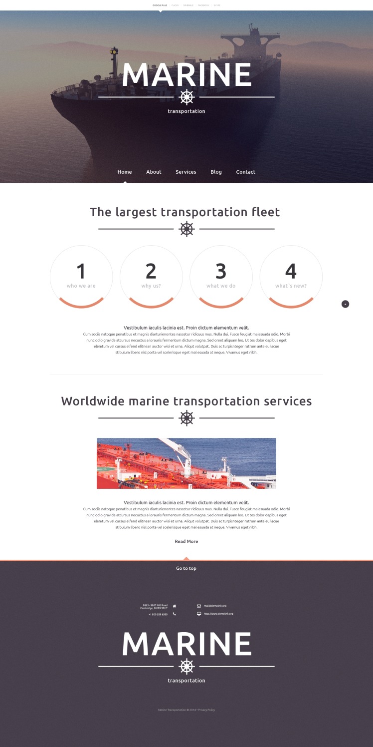 Maritime Responsive Website Template #48479