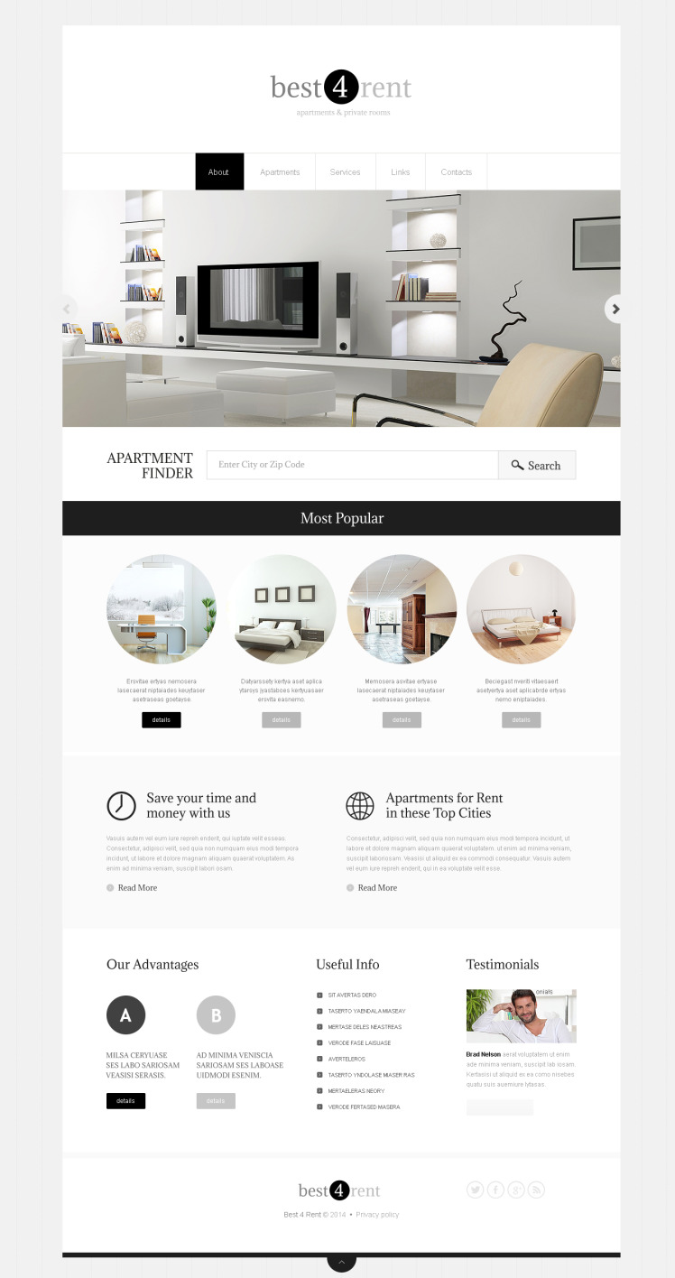 Real Estate Agency Responsive Website Template #48537