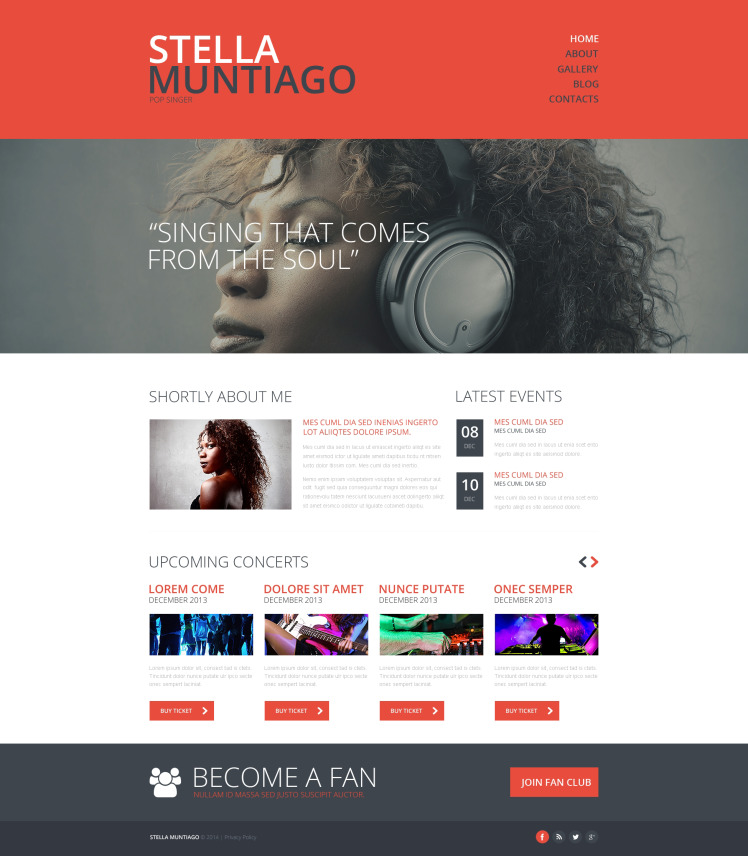 Singer Responsive Website Template #48504