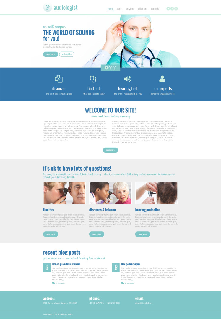 Medical Responsive Website Template #48664