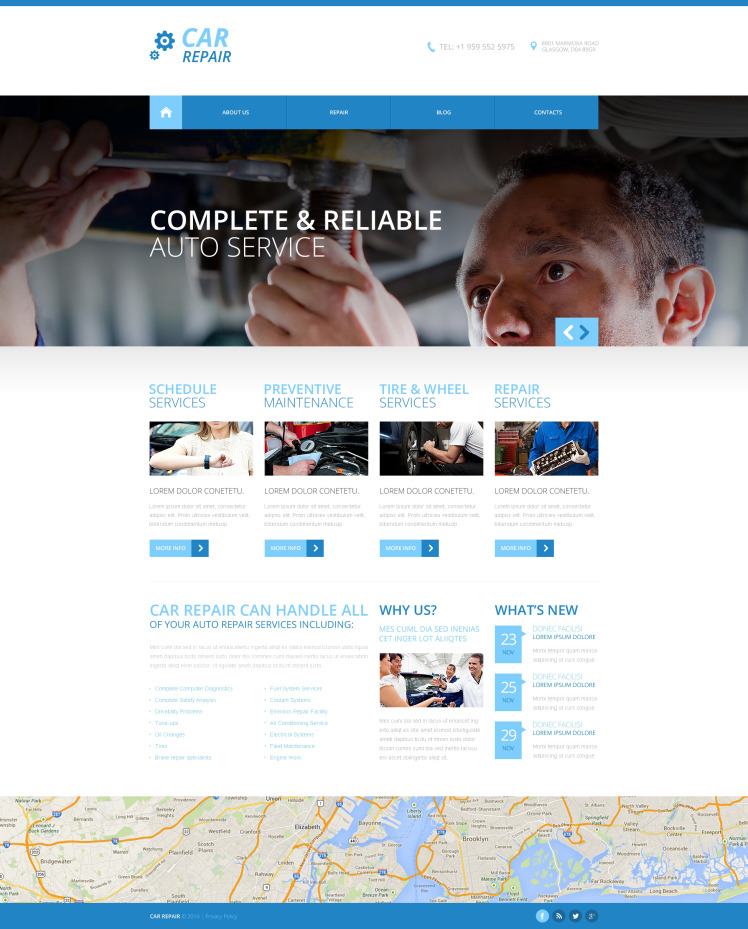 Car Repair Responsive Website Template #48731
