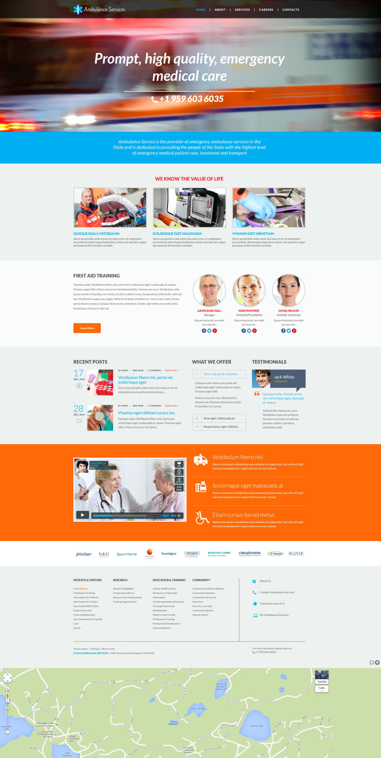Ambulance Responsive Website Template #49110