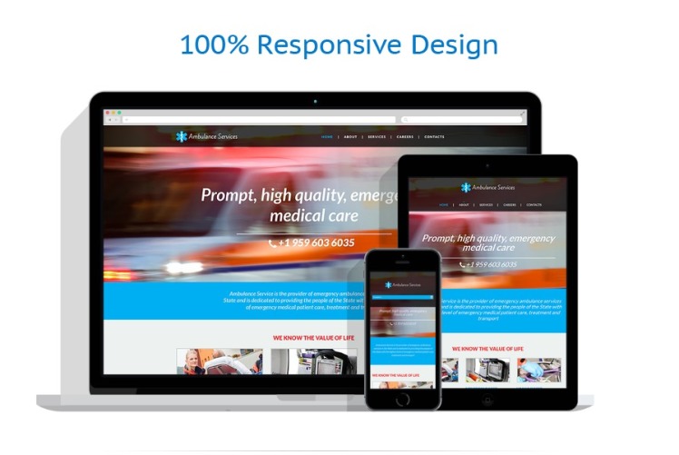 Ambulance Responsive Website Template #49110