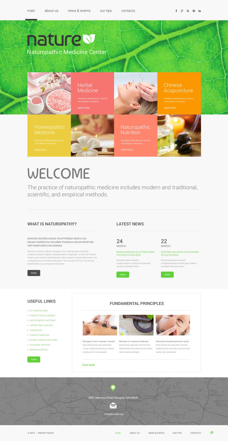 Herbal Responsive Website Template #49118