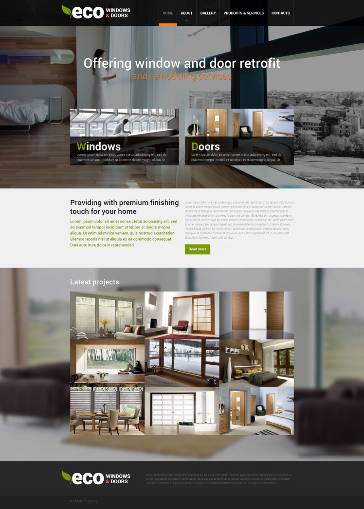 Window Responsive Website Template #49272
