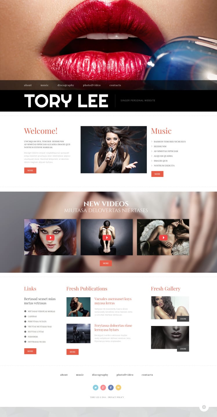 Personal Page Responsive Website Template #49491