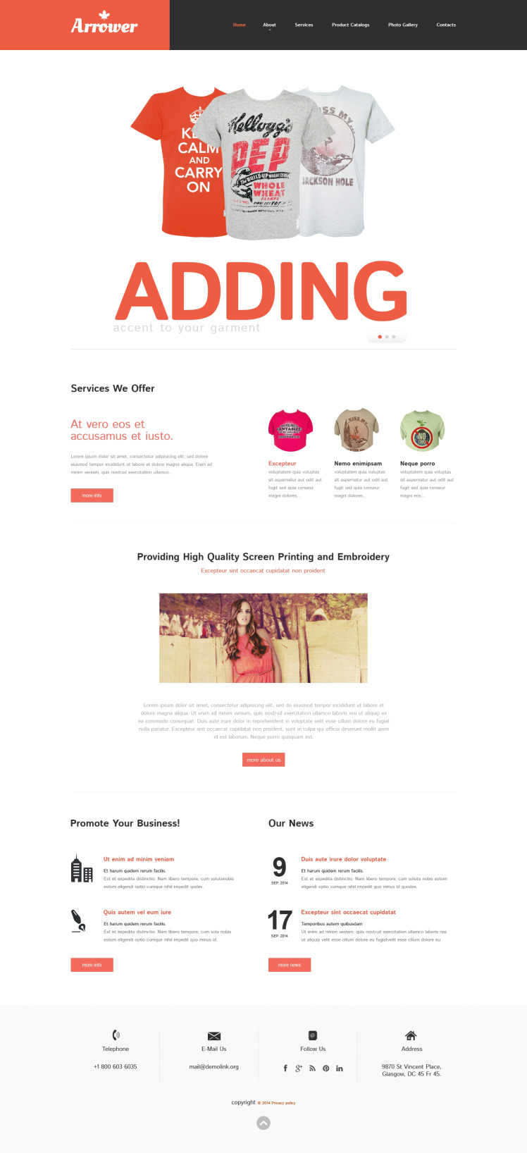 Print Shop Responsive Website Template #49446