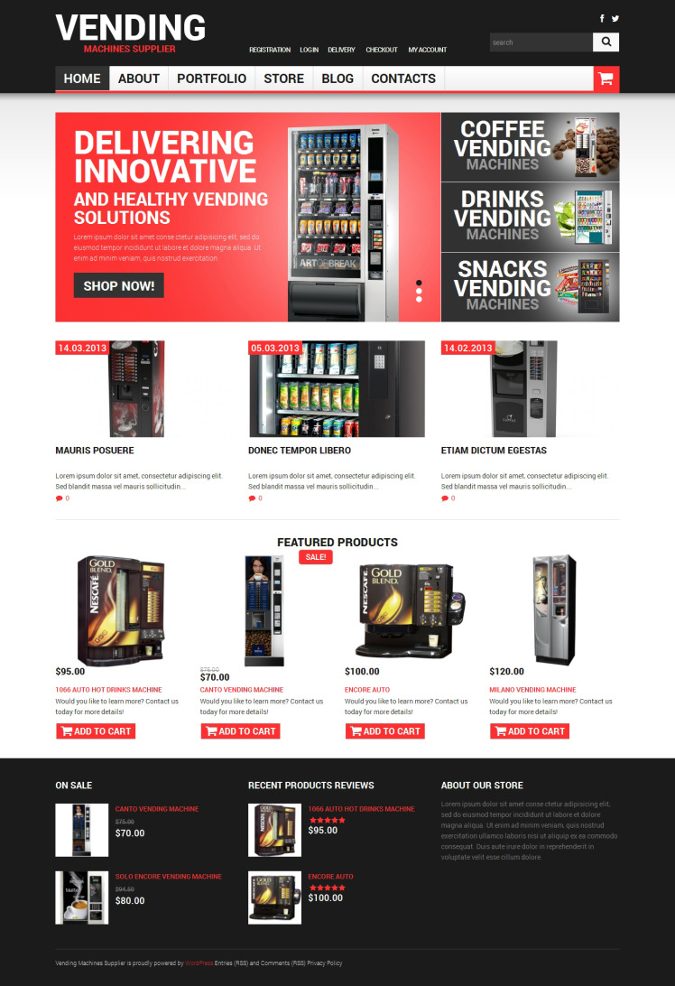Vending Machines Responsive WooCommerce Theme #49470