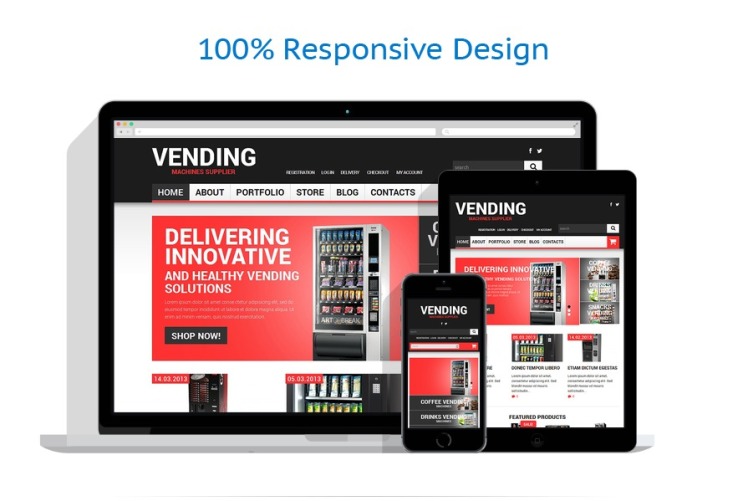 Vending Machine Website Template