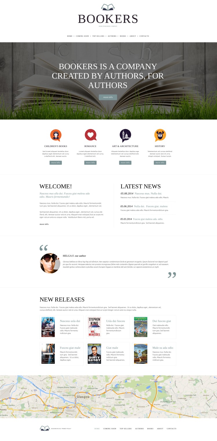 Publishing Company Responsive Website Template #49562