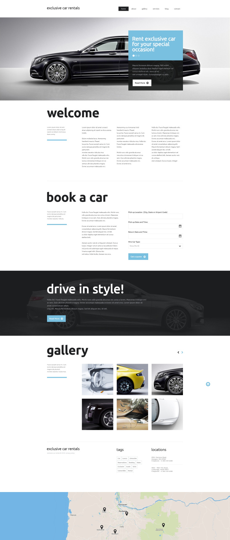 Car Rental Responsive Website Template #49637