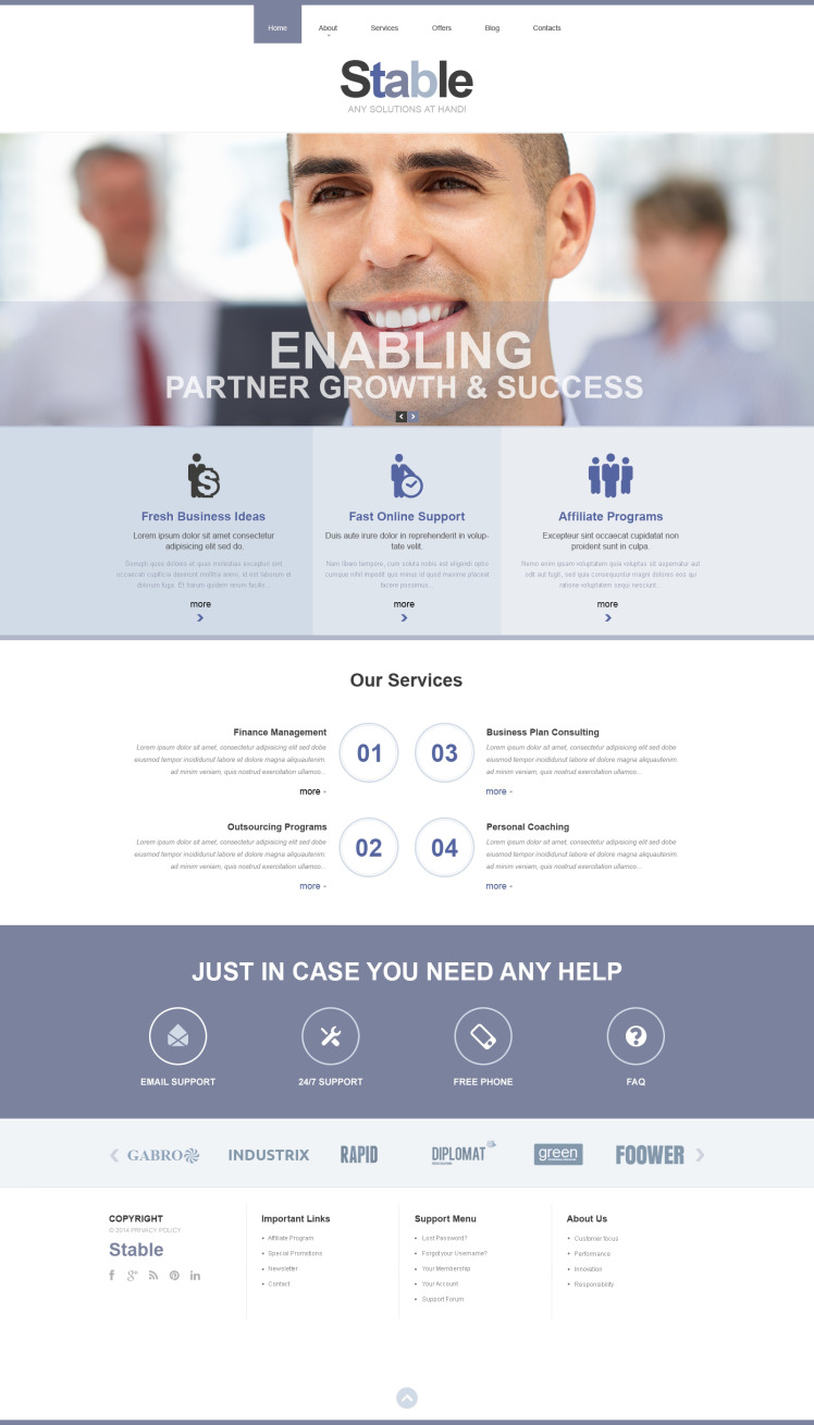 Management Company Responsive Website Template #50447