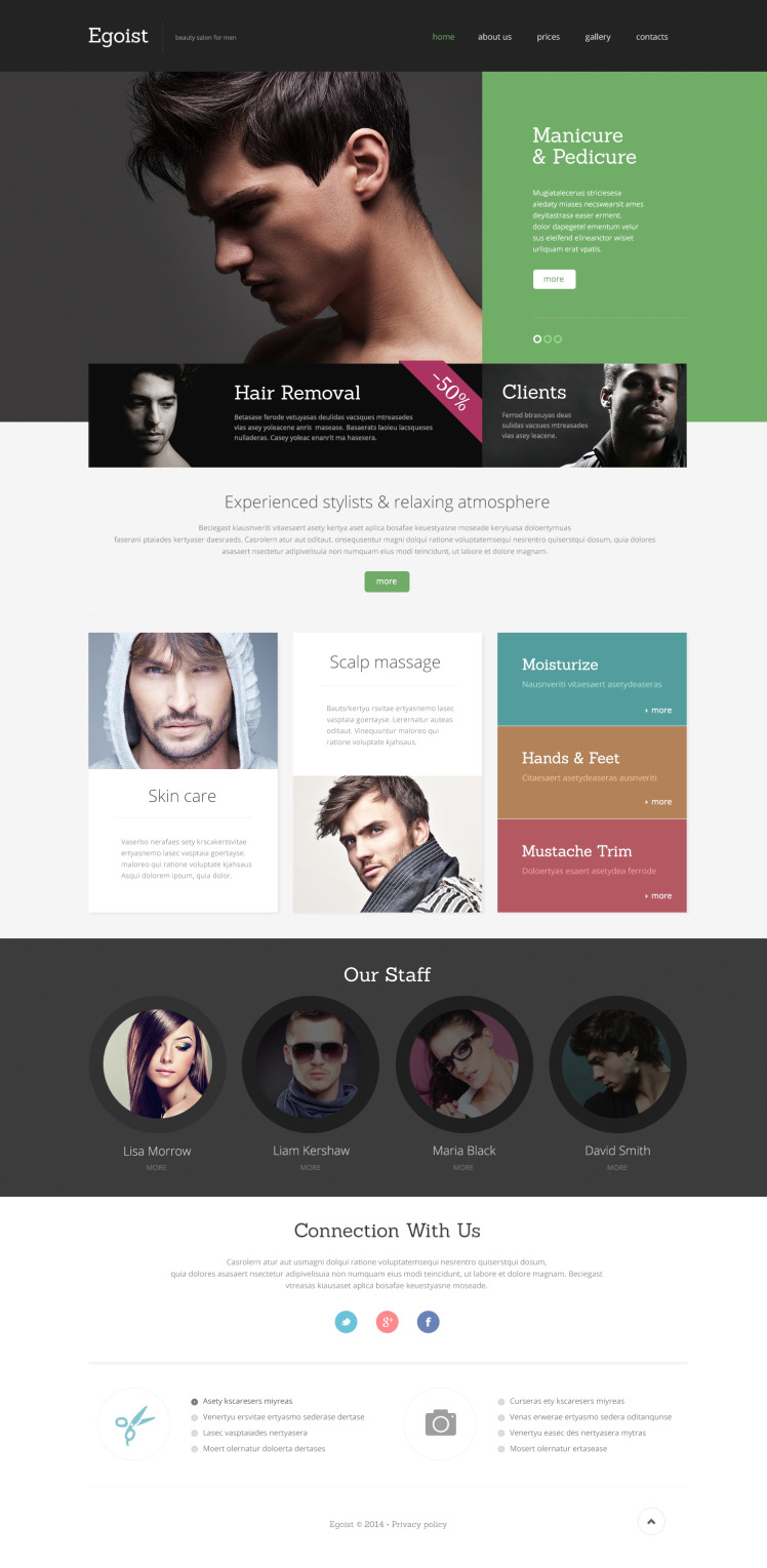 Beauty Salon Responsive Website Template #50517