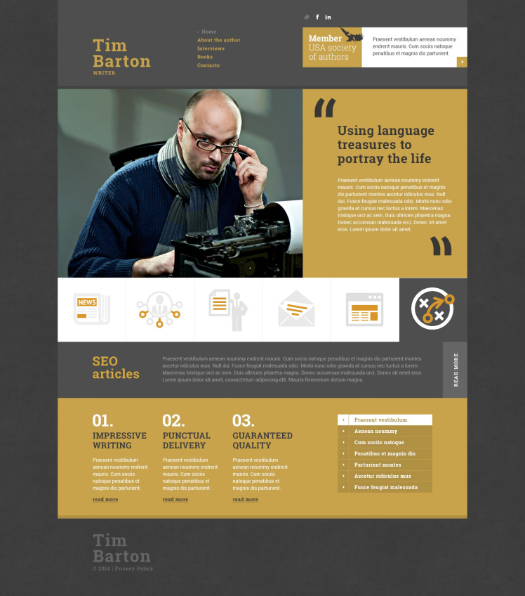 Personal Page Responsive Website Template #50638