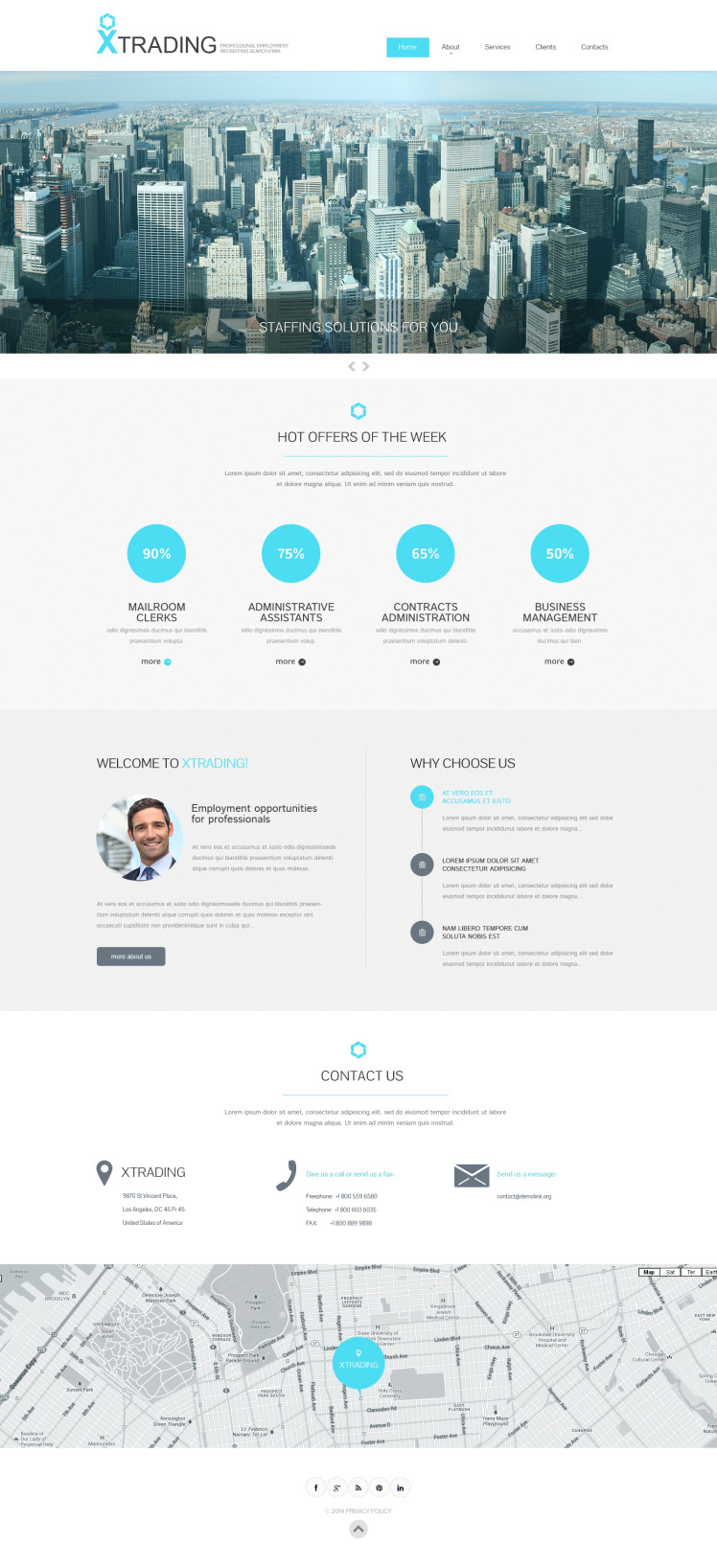 Public Relations Responsive Website Template #50634