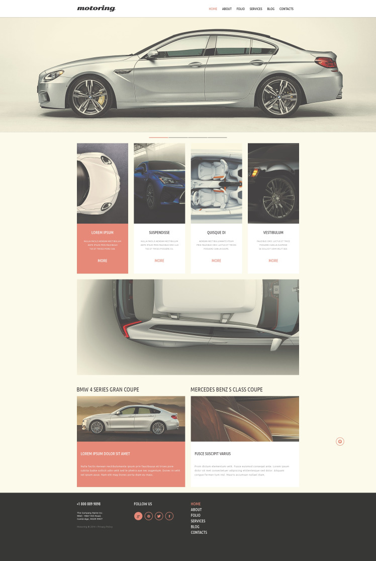 Car Club Responsive Website Template #50717