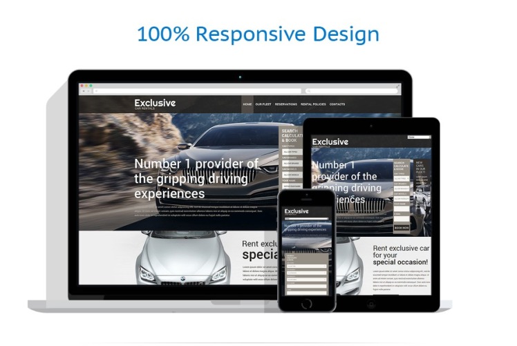 Car Rental Responsive Website Template #50771