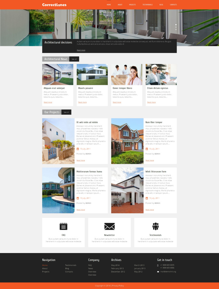 Ingenious Architecture WordPress Theme #50760