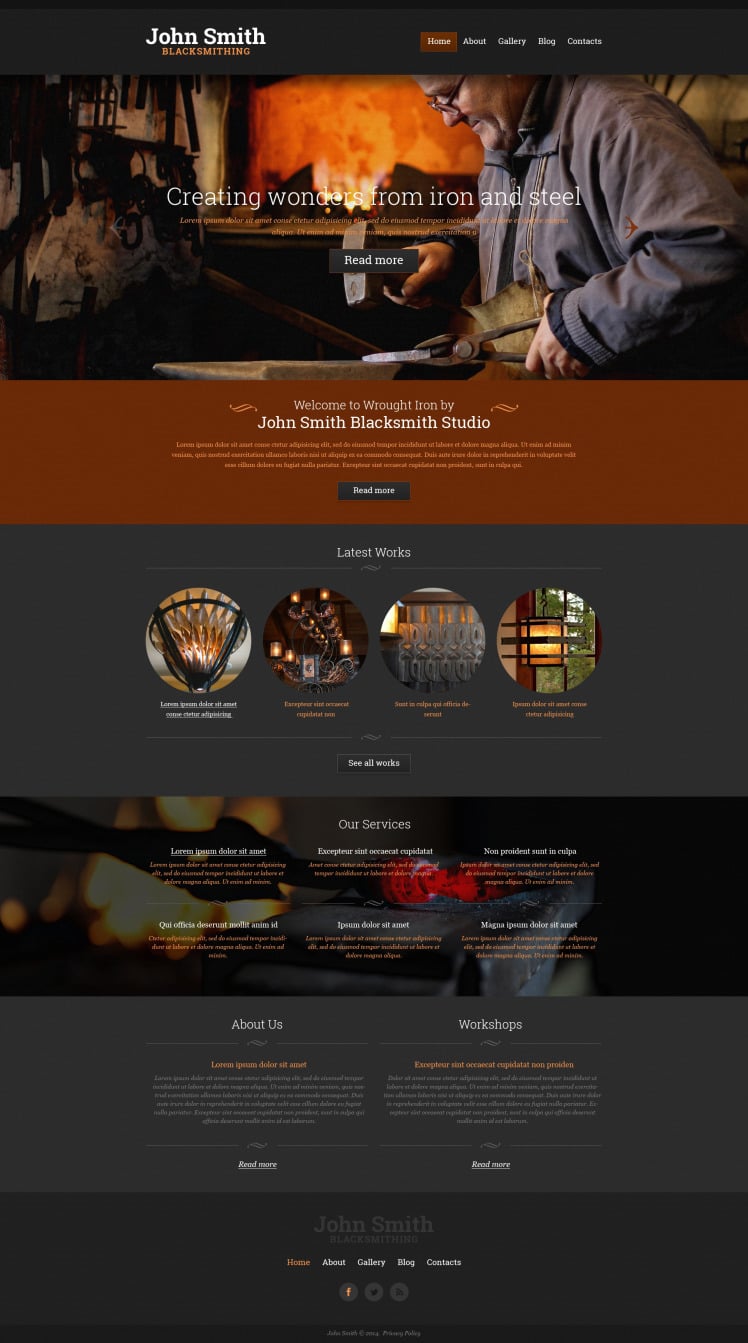 Personal Page Responsive Website Template #50709