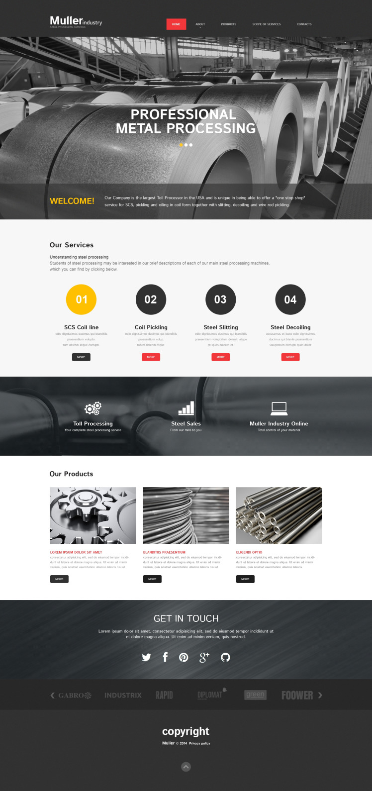 Steelworks Responsive Website Template #50865